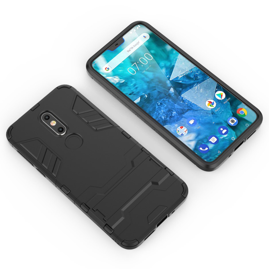 Slim Armour Tough Shockproof Case for Nokia 7.1 (Black)
